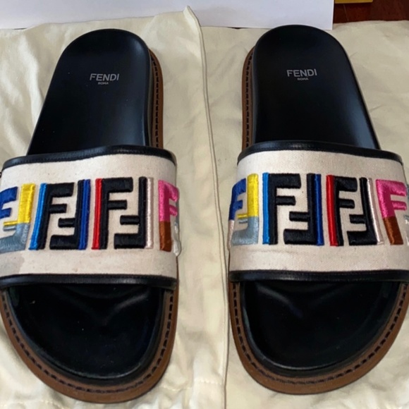 Fendi | Shoes | Fendi Slides Size 385 | Poshmark